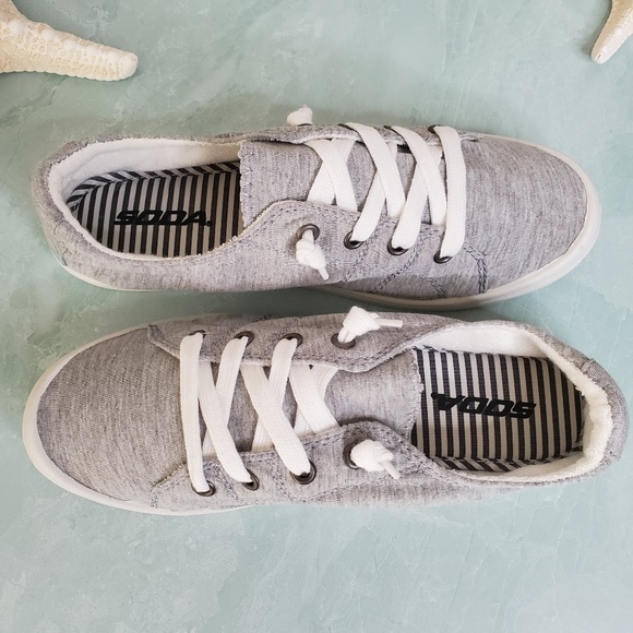 Soda | Shoes | New Soda Grey Lace Up Sneaker | Poshmark